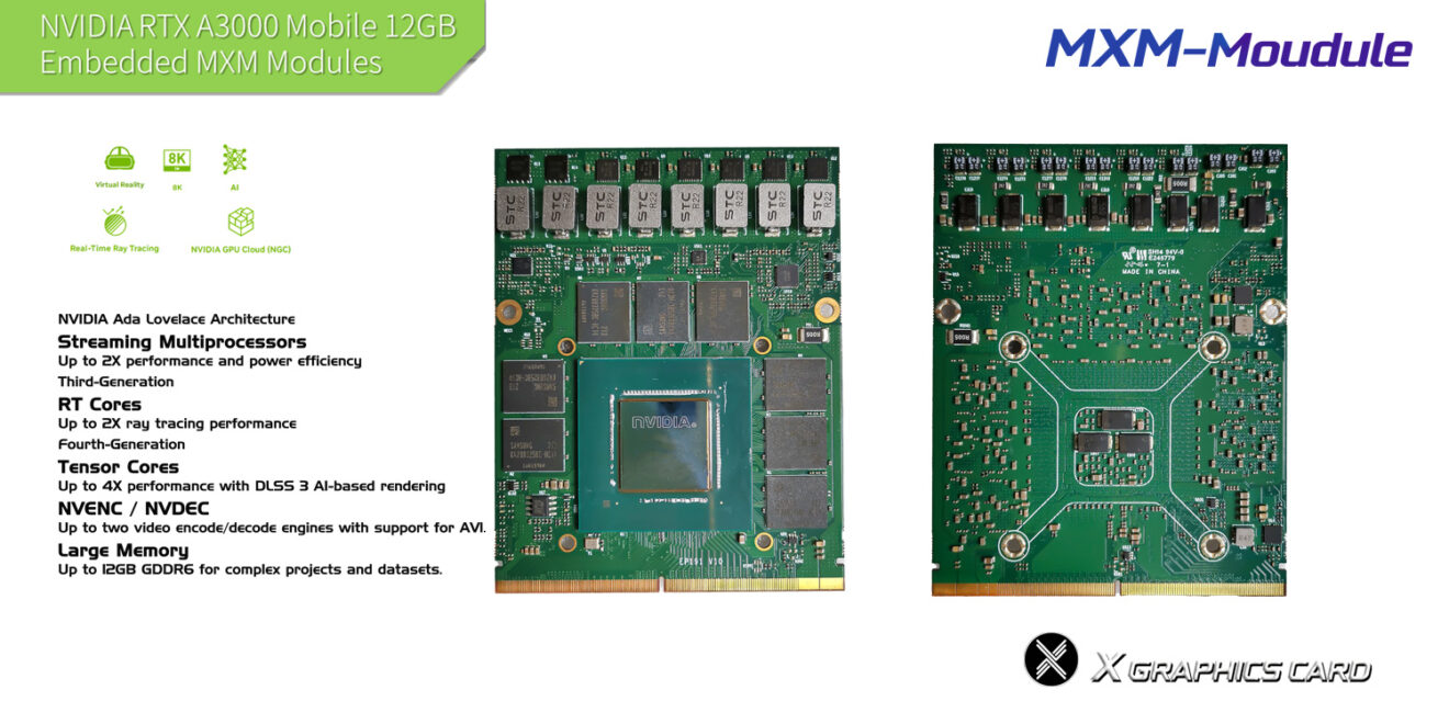 MXM Module RTX A3000 12GB Professional GPU Powerful Visual - X-VSION ...