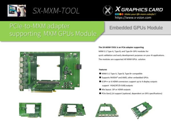 MXM Tools PCIe To MXM Adapter Support MXM GPUs Modules - X-VSION ...