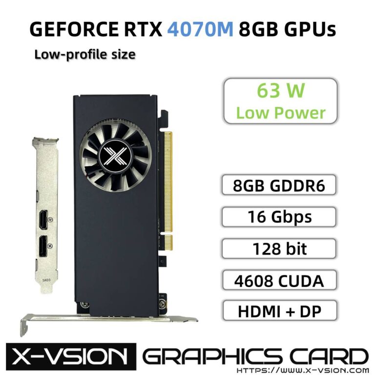 X-VSION RTX 4070 M 8GB GDDR6 Low Profile Card - X-VSION GRAPHICS CARD
